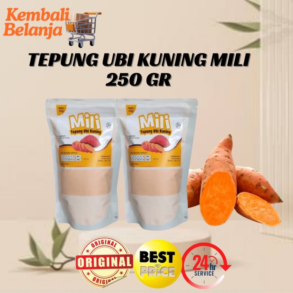 Jual Tepung Ubi Kuning 250 Gram/ Tepung MPASI/ Tepung Gluten Free ...