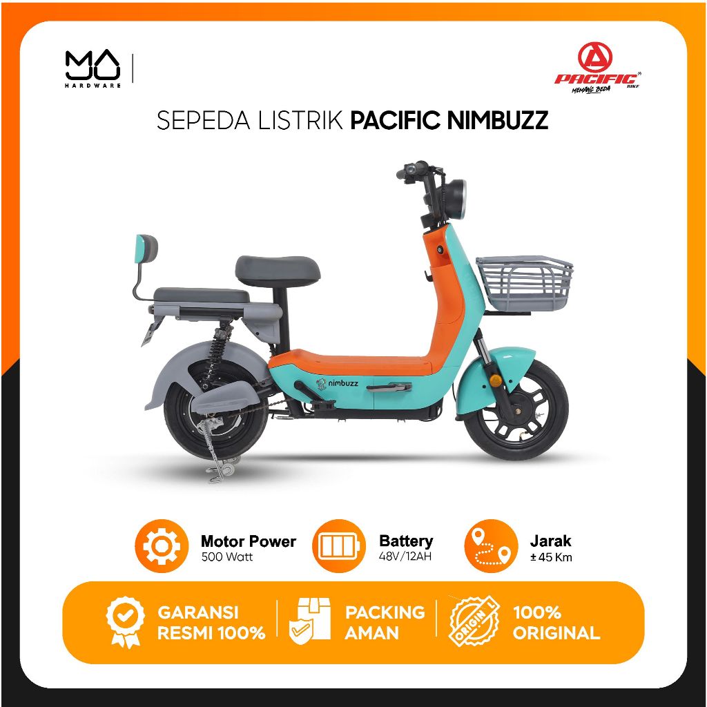 Jual Sepeda Listrik Pacific Nimbuzz Elektrik E Bike 500Watt - Garansi ...