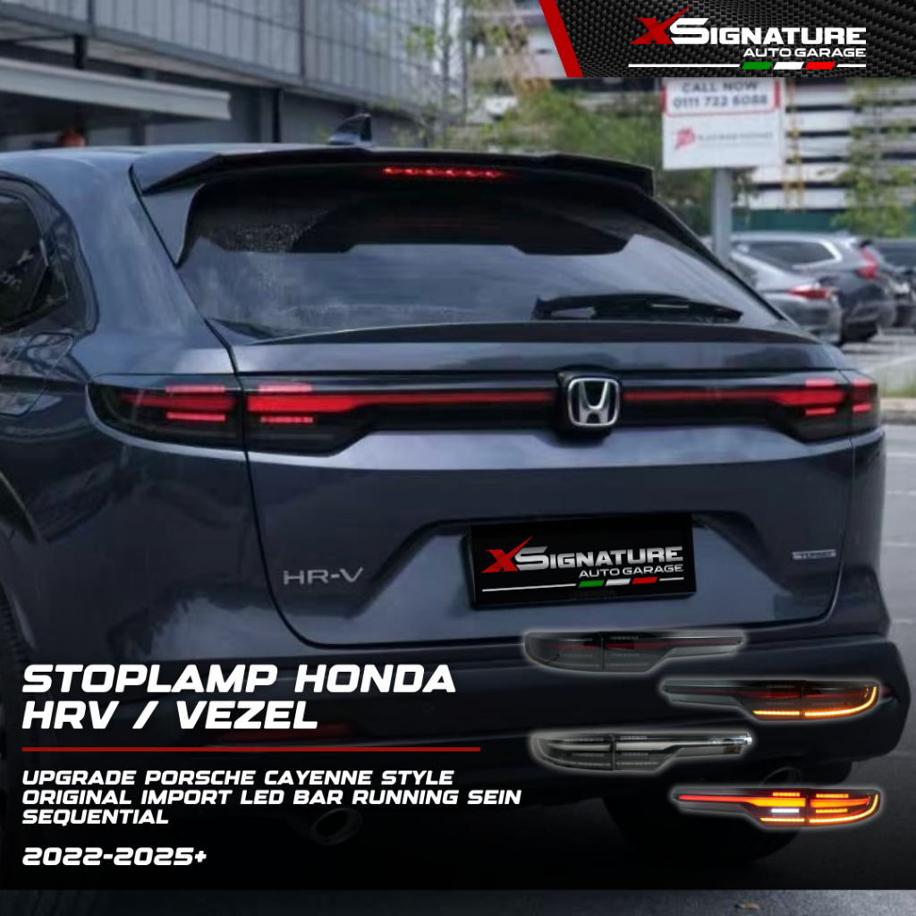 Jual STOPLAMP HONDA HRV / VEZEL (2022-2025 UP) UPGRADE PORSCHE CAYENNE ...