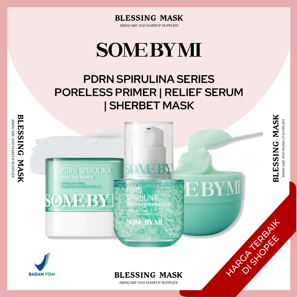 Jual SOME BY MI SPIRULINA PDRN RELIEF Serum | SOOTHING Sherbet Mask [1g ...