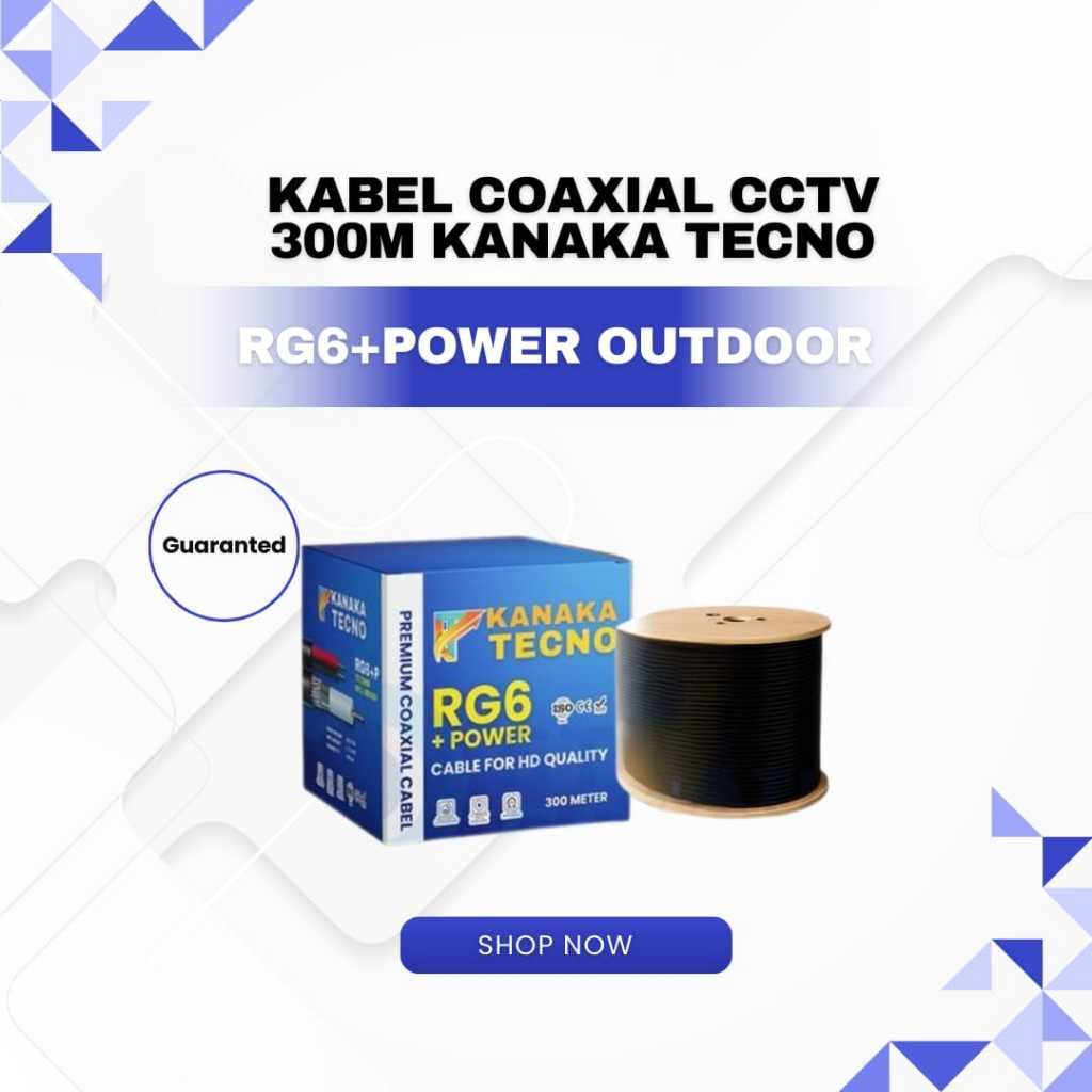 Jual Kabel CCTV Kanaka RG6+Power 300M / Kabel Coaxial CCTV Analog RG6 ...