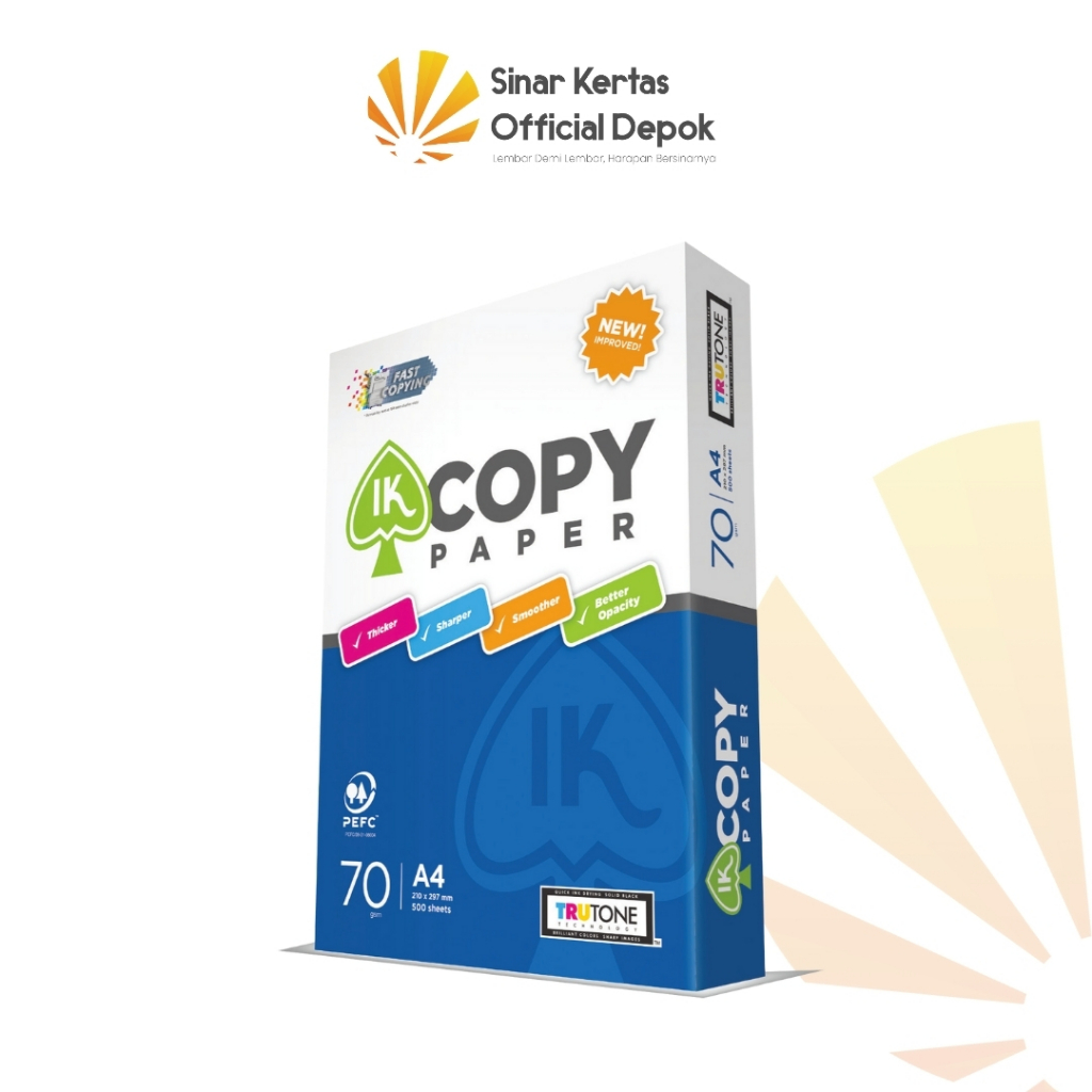 Jual Ik Copy Paper Kertas Print Fotocopy A4 70Gr/Gsm 1 Rim | Shopee ...