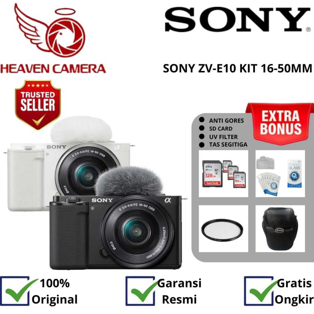 Jual SONY ALPHA ZVE10 KIT 16-50MM / SONY ZV-E10 KIT 16-50MM / SONY ...