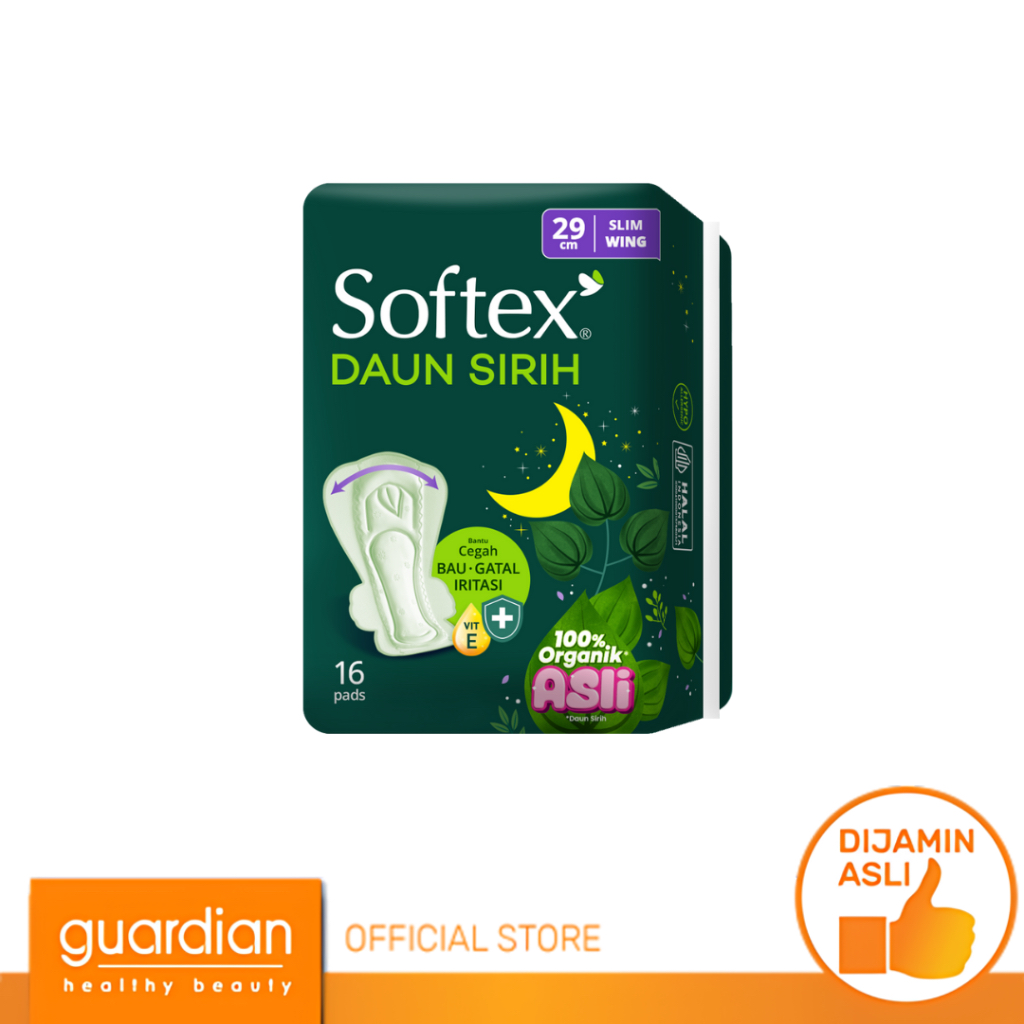 Jual Softex Daun Sirih + Vitamin E 29cm 16s - Pembalut Daun Sirih Malam ...