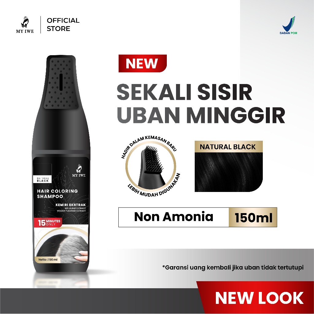 Jual [NEW LAUNCH] Myiwe Hair Coloring Shampo Sisir – Shampoo Penghitam ...