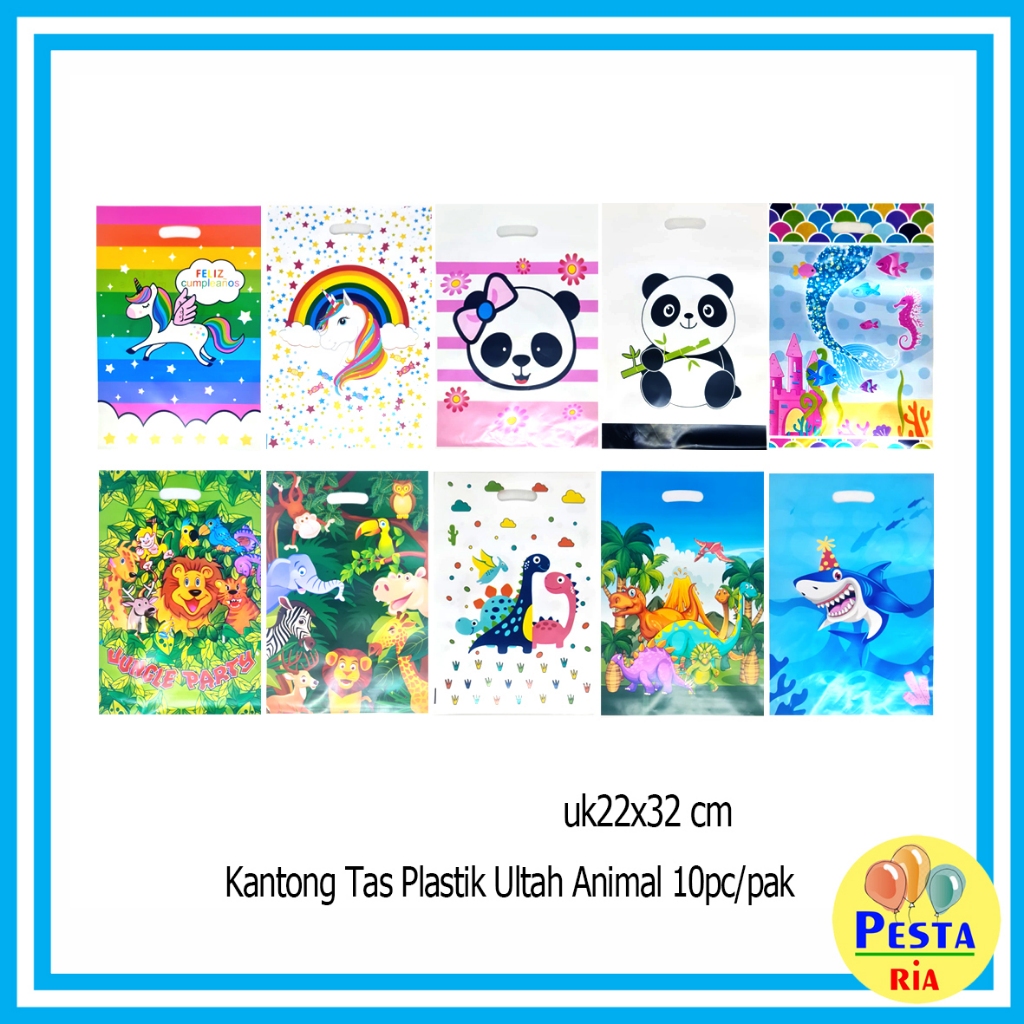Jual Murah!! (Isi 10Pcs UK L) Kantong Tas Plastik Opp Ultah Motif Kids ...