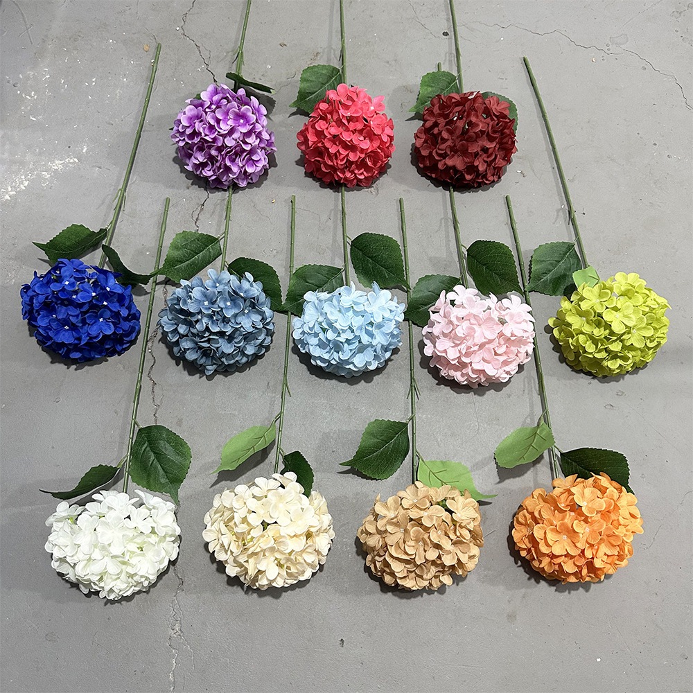 Jual Bunga Hortensia Tiruan 90 Daun Bunga Bundel Satu Batang Besar ...