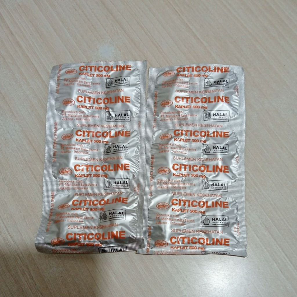 Jual CITICOLINE KAPLET 500mg 6 kaplet/strip | Shopee Indonesia