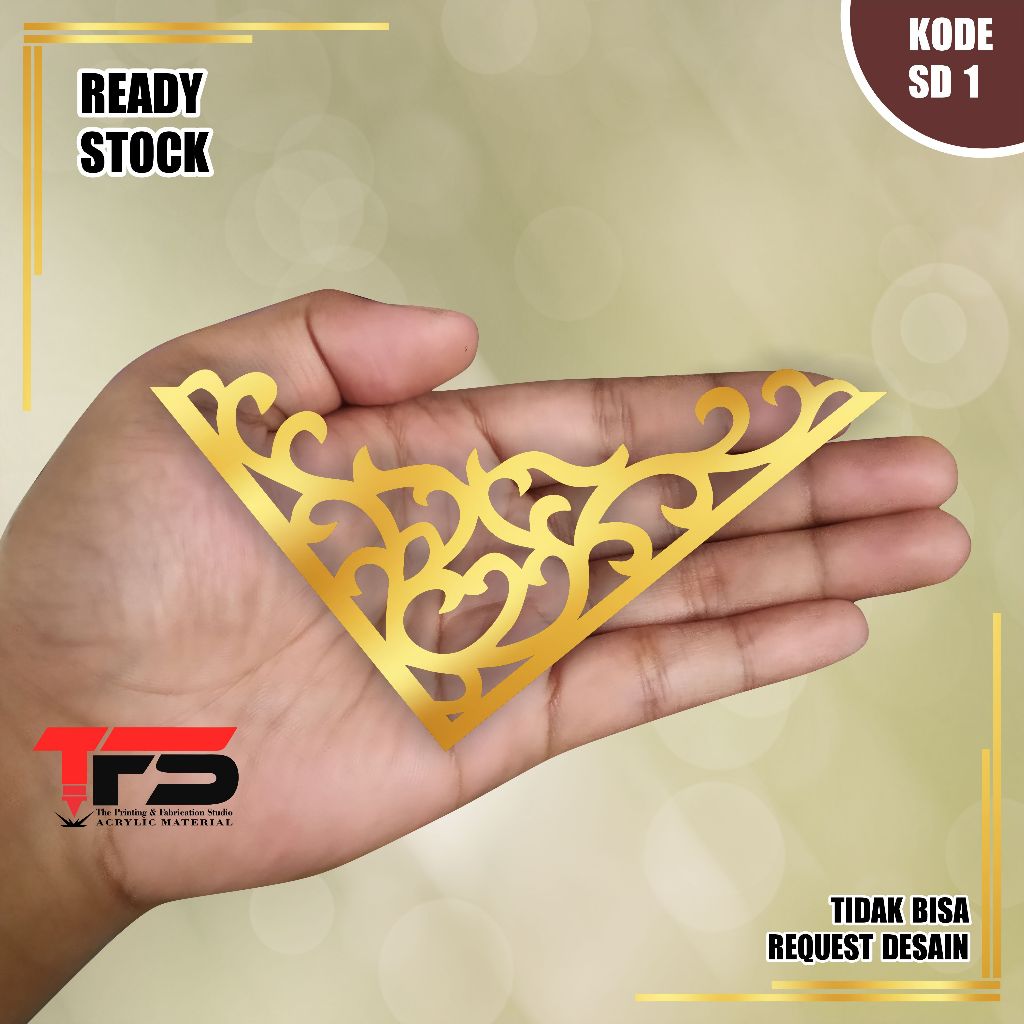Jual Sudut Siku Hantaran Mahar Akrilik Mirror Gold Cermin Emas ( frame ...