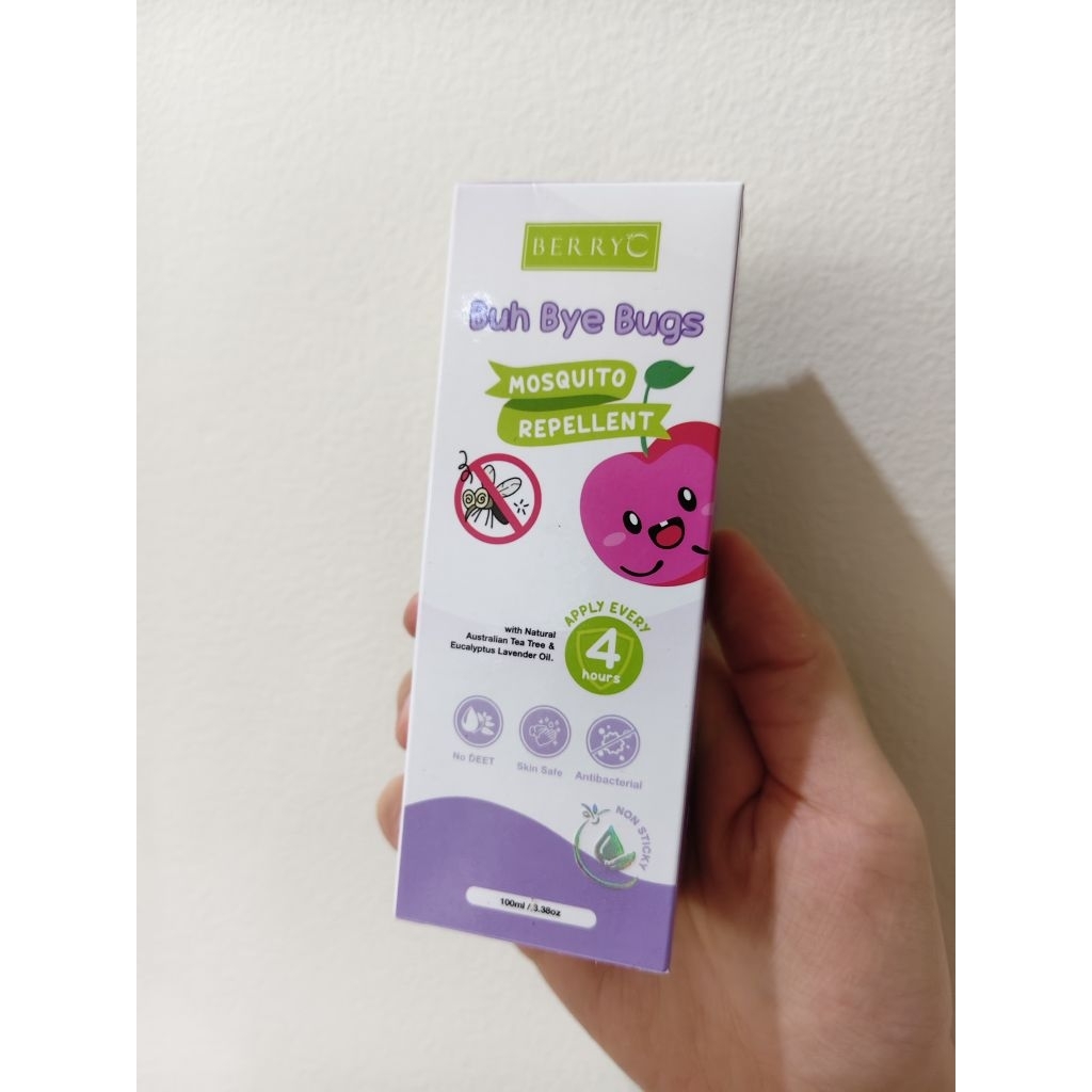 Jual BerryC Buh Bye Bugs Mosquito Repellent Spray 100ml Spray Anti Nyamuk Alami untuk Anak dan ...