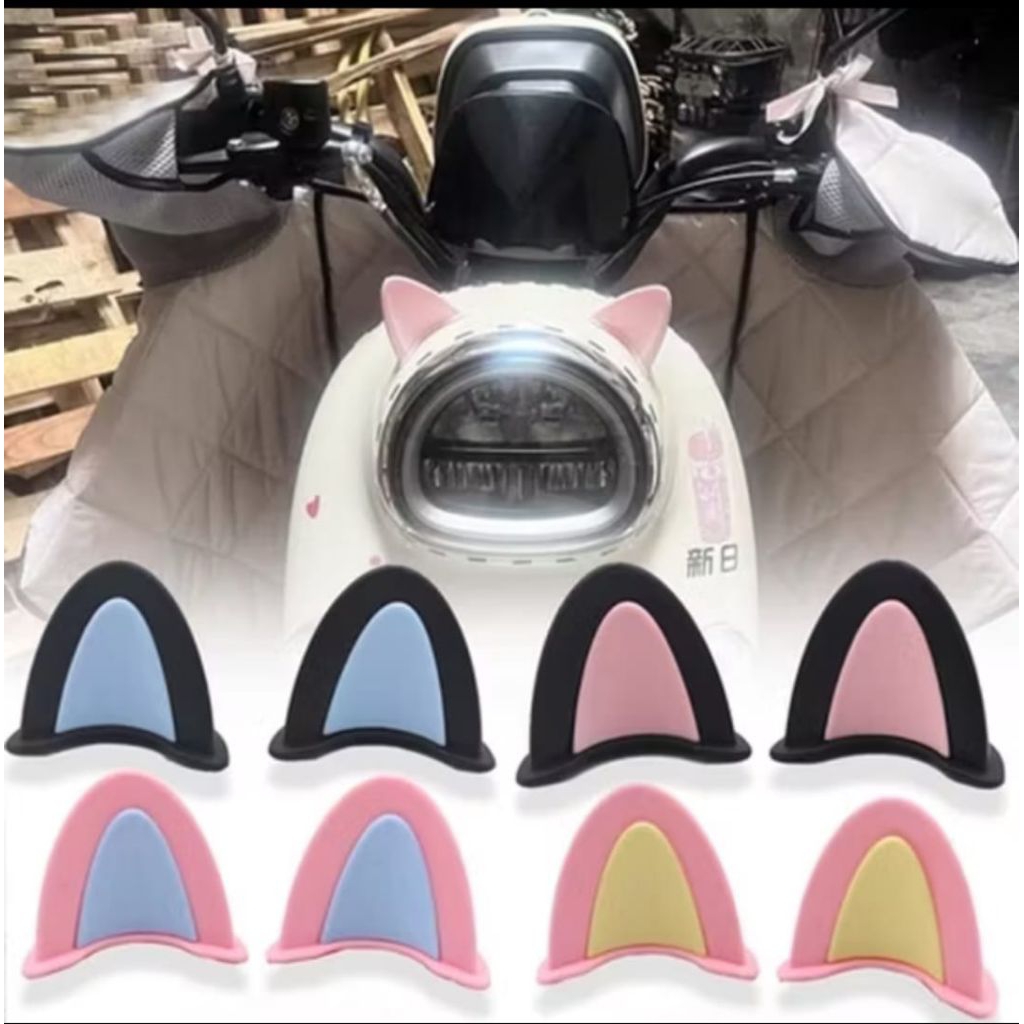 Jual aksesoris helm kuping kucing tanduk helm lucu variasi helm anak ...