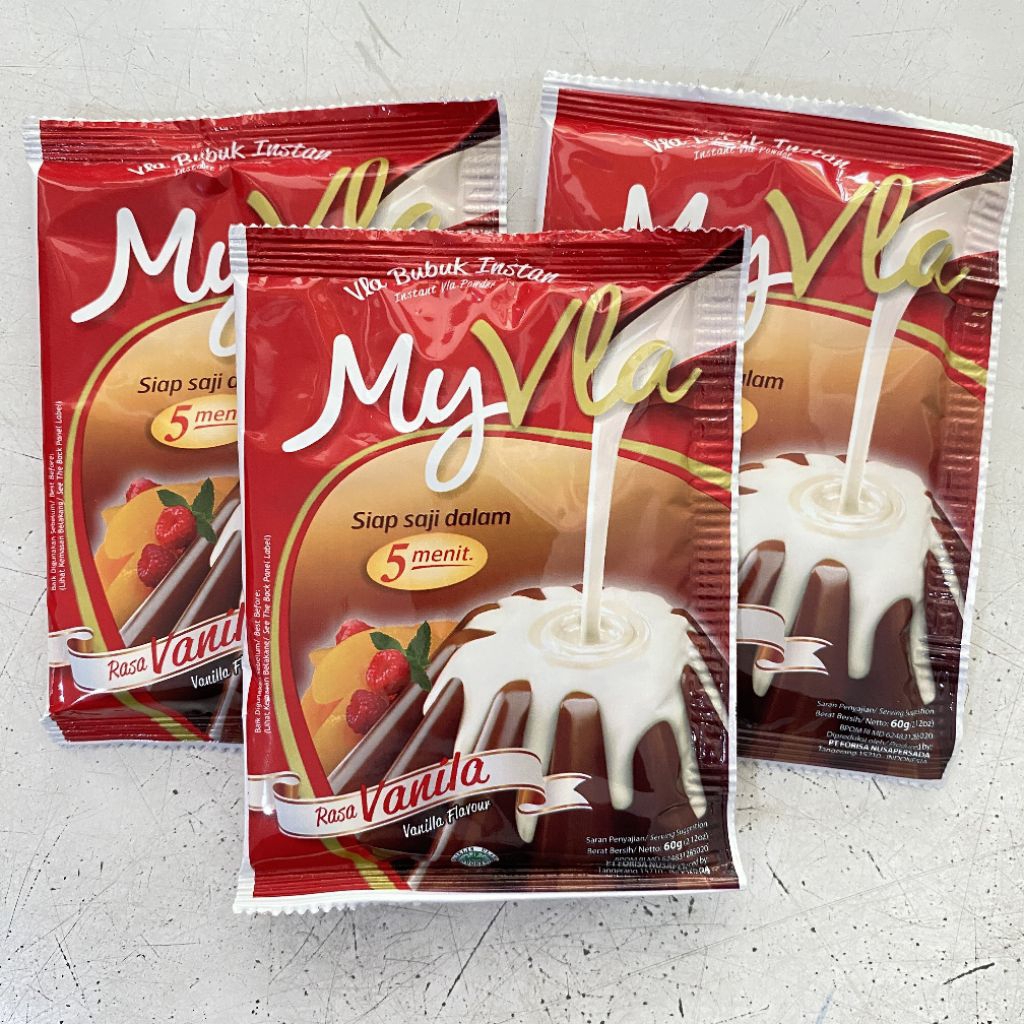 Jual My vla rasa vanilla sachet 60 gram | vla bubuk instan rasa vanilla ...