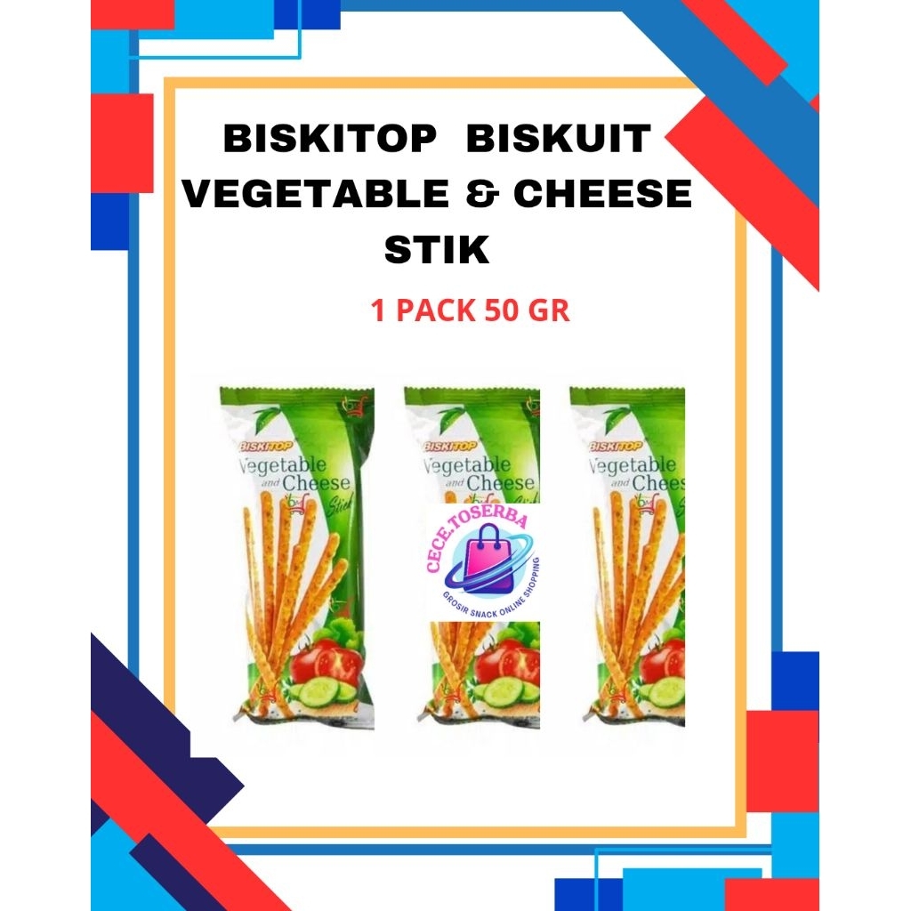 Jual BISKITOP VEGETABLE AND CHEESE BISKUIT STIK RASA SAYUR DAN KEJU 50 ...