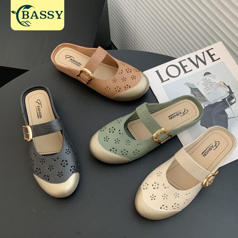 Jual BASSY Sendal Slip On Wanita Sandal Slip Korean Style Pengikat ...