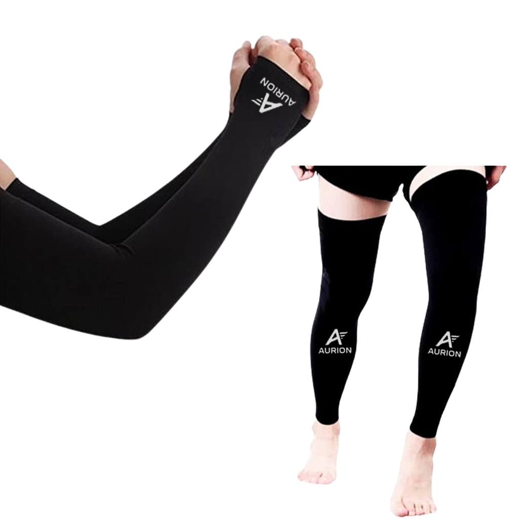 Jual AURION Setelan Manset Kaki Leg Warmer Leg Sleeve Manset Tangan Arm ...