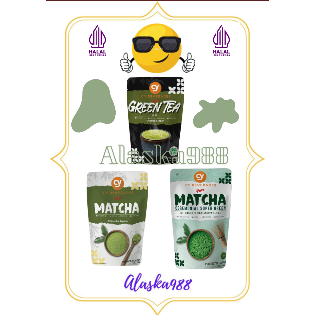 Jual CY Beverages Pure Matcha Green Tea Ceremonial Powder - Bubuk ...