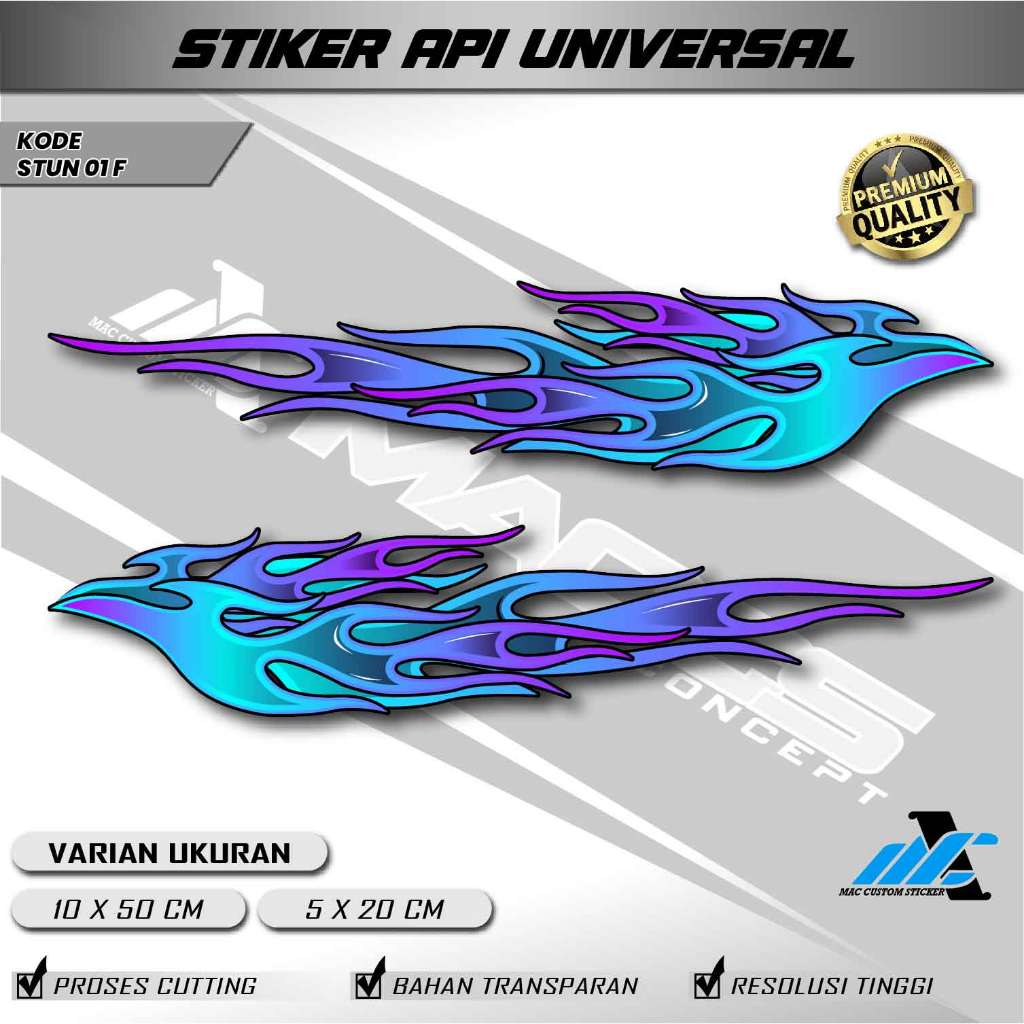 Jual Stiker Transparan Api Motor Listrik- Sticker Api Transparan ...