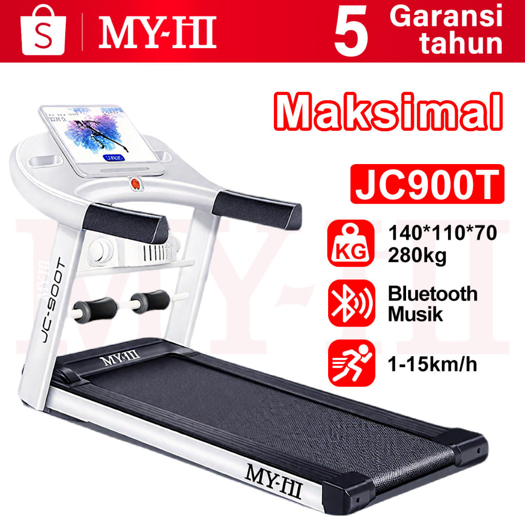 Jual MY-HI Treadmill Elektrik JC-900T BB 480kg 15° Bluetooth Musik ...