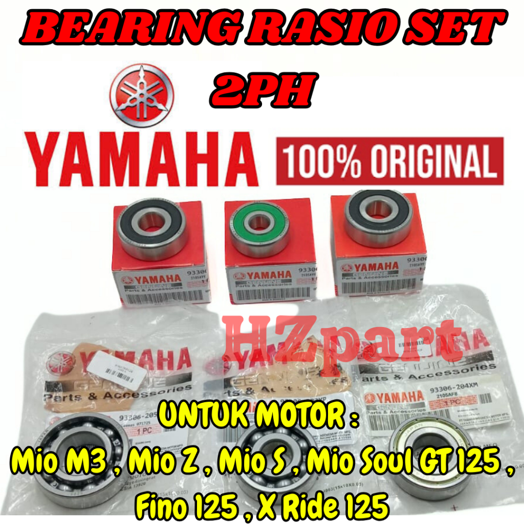 Jual BEARING RASIO SET 2PH ASLI ORIGINAL YAMAHA MIO M3 Z S SOUL GT 125 ...