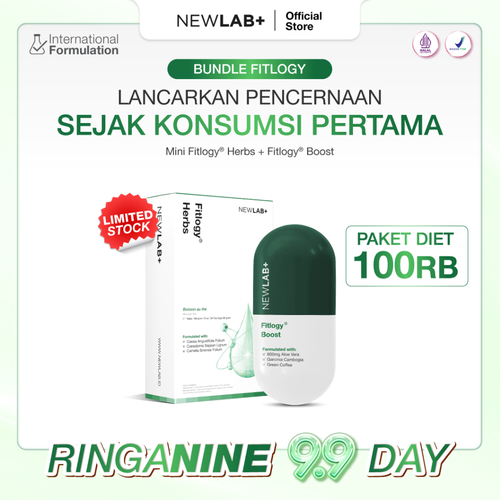 Jual [Paket 100ribuan] NEWLAB Bundling 1 Box Fitlogy Mini Tea Drink + 1 ...