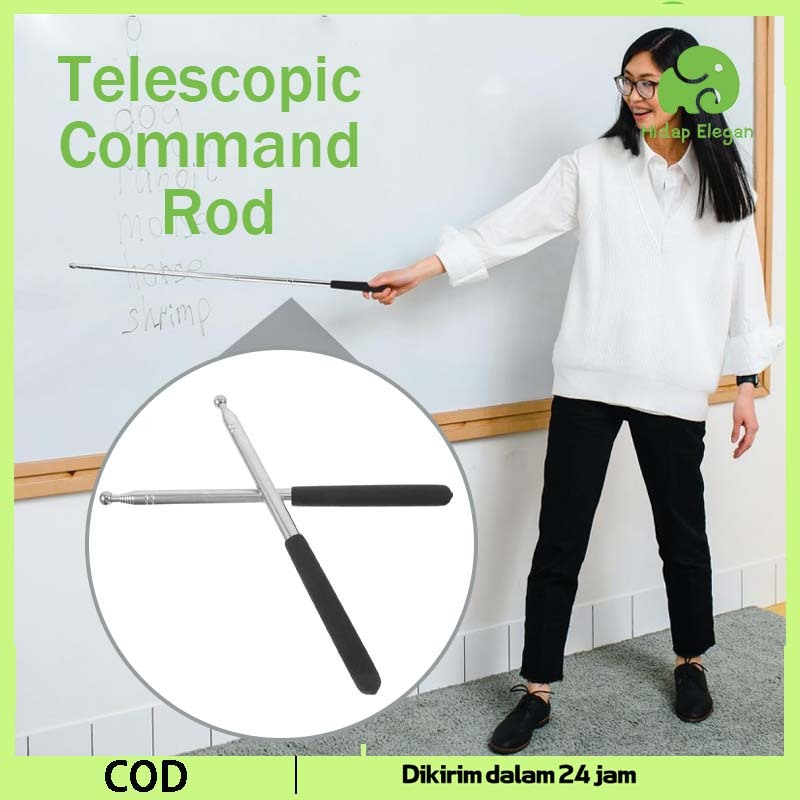 Jual Pointer Stainless Retractable Telescopic Flag Pole 1M Retractable ...