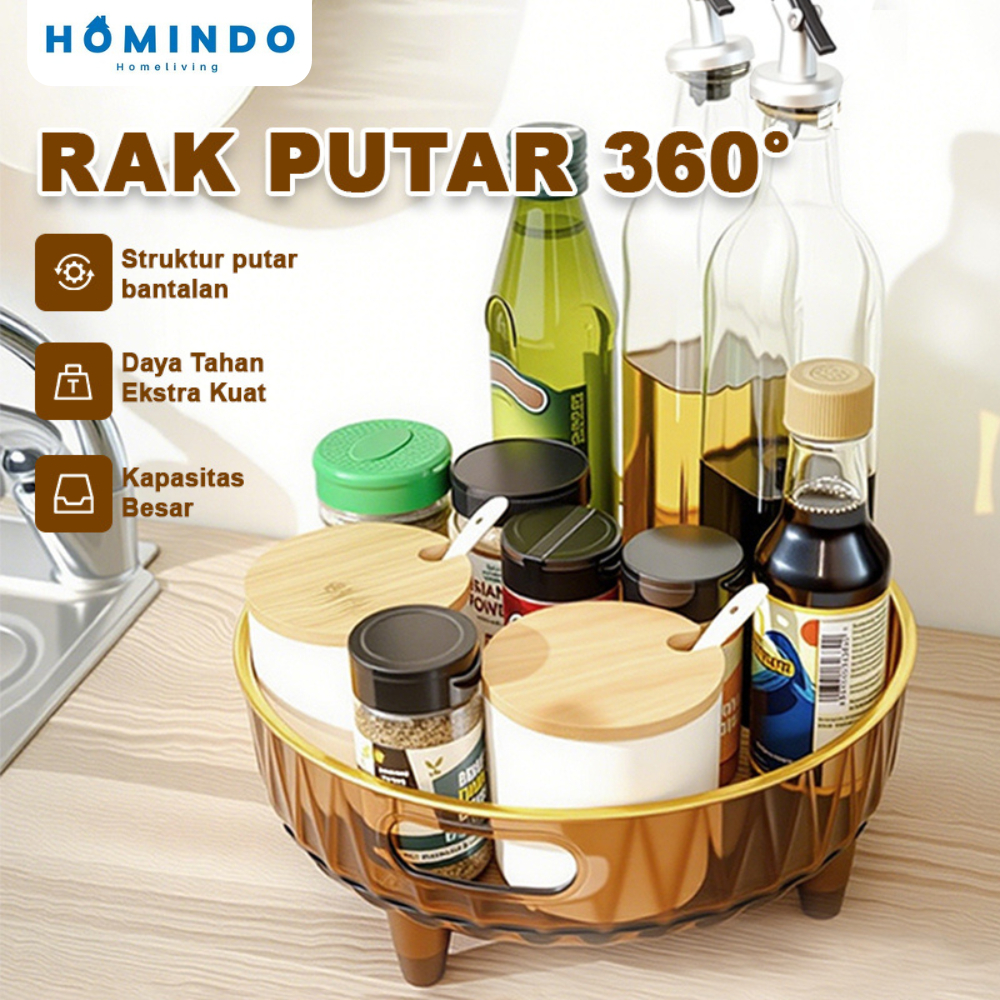 Jual HOMINDO [COD] Rak Penyimpanan Putar 360° / Rak Putar Dapur / Rak ...