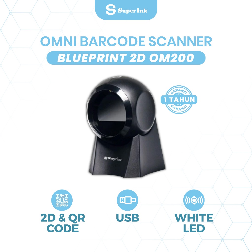 Jual Scanner Barcode Blueprint USB 2D OM200 Omni – Perangkat Scanner ...