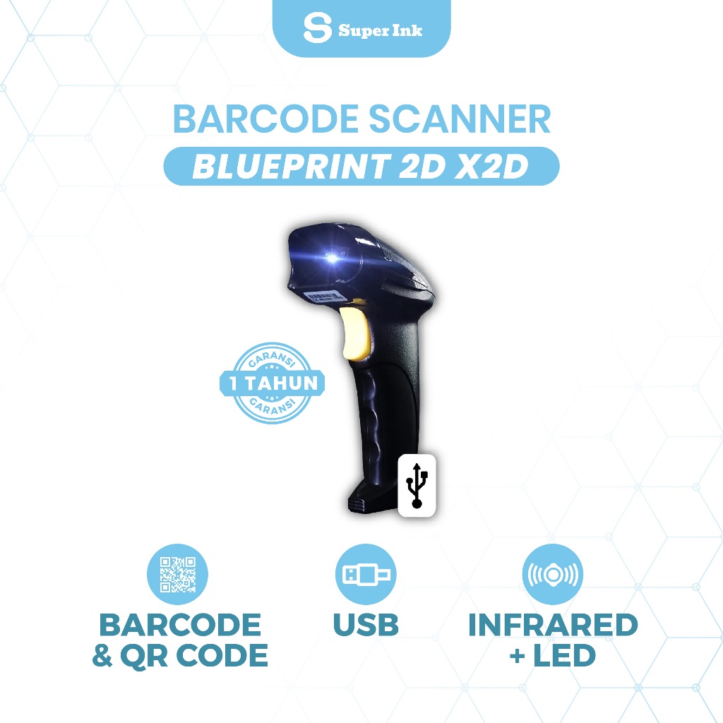 Jual Barcode Scanner Blueprint 2D X2D Original Handheld Barcode 1D Dan ...