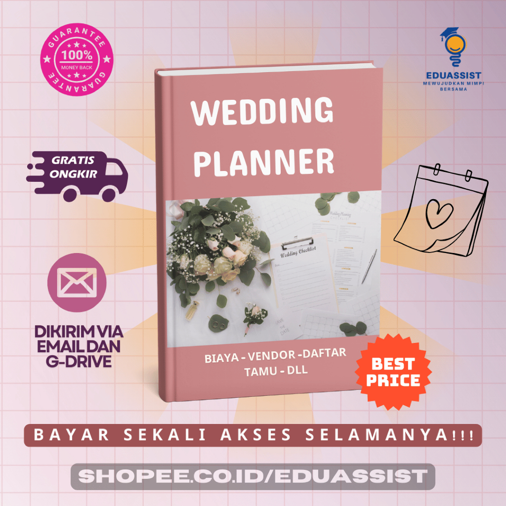 Jual Wedding Planner Lengkap - Template Perencanaan Pernikahan | Shopee ...