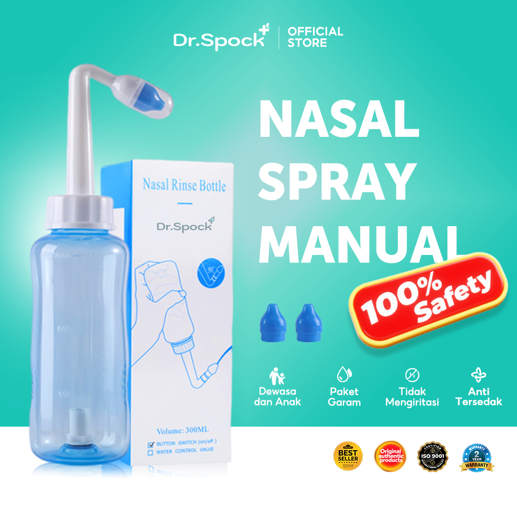 Jual Dr.Spock Nasal Spray Neti Pot Waterpulse Nasal Wash Cleaner Spray ...