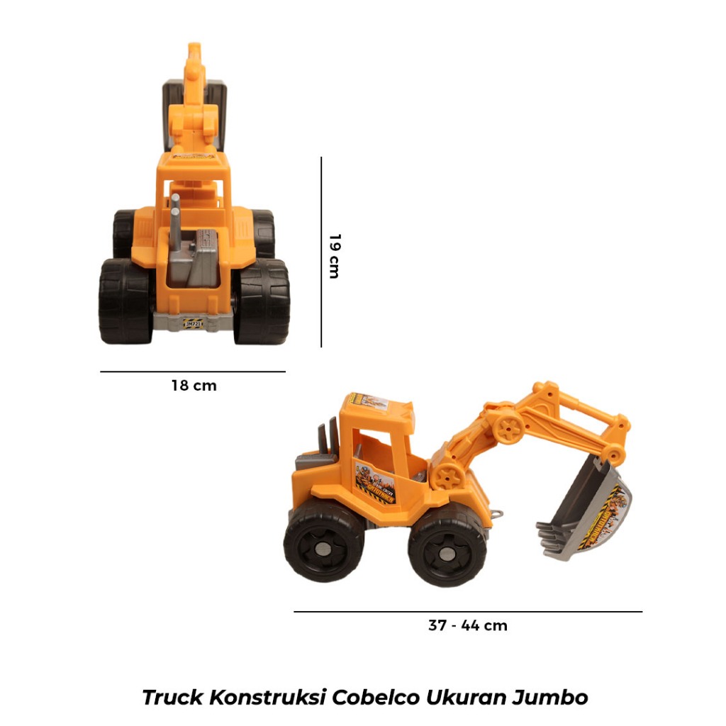 Jual Mainan Beko Excavator Besar Truk Konstruksi Bump And Go ada Tali ...