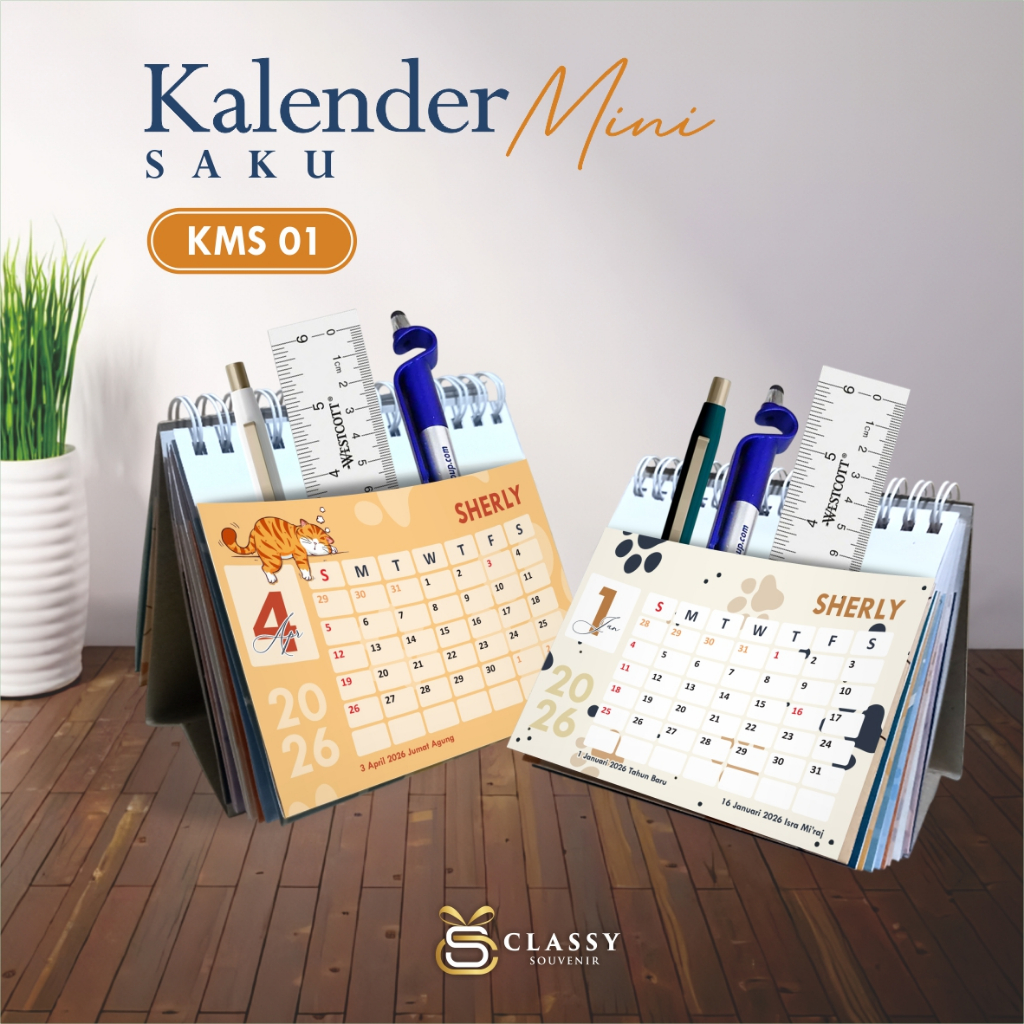 Jual SOUVENIR KALENDER MINI SPIRAL - KALENDER DUDUK SAKU MINI ...