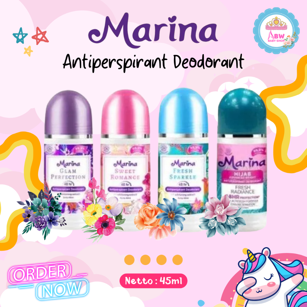 Jual Marina Antiperspirant Deodorant Deo Roll On Cegah Bau Badan dan ...