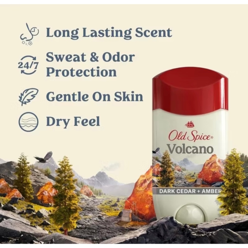 Jual Old Spice Men's Antiperspirant & Deodorant Volcano with Charcoal ...
