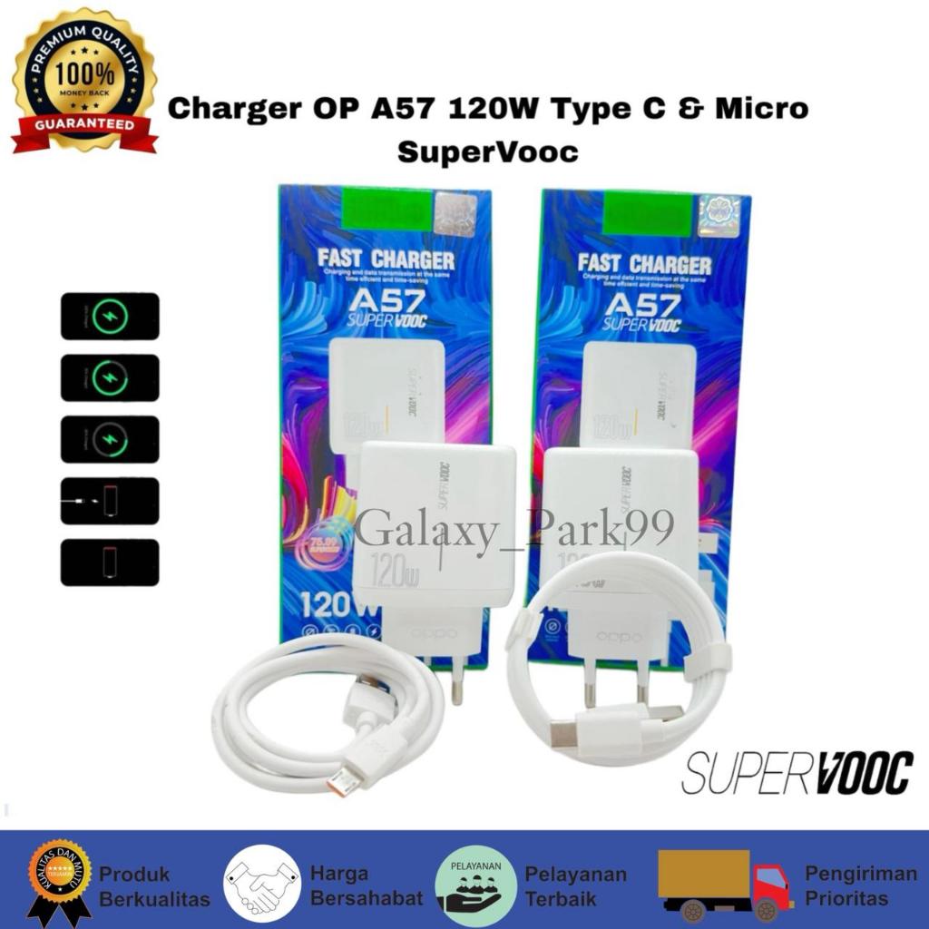 Jual Charger oppo A57 120W Support FastCharging super Vooc kompatible ...