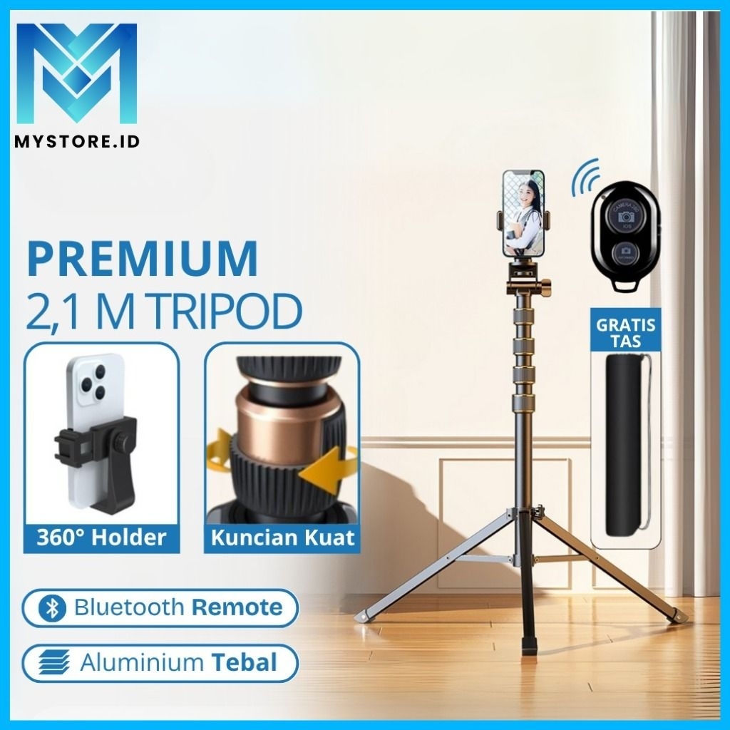 Jual Tripod A1 Premium Besi Tebal Free Holder 360° Rotasi With Sarung ...