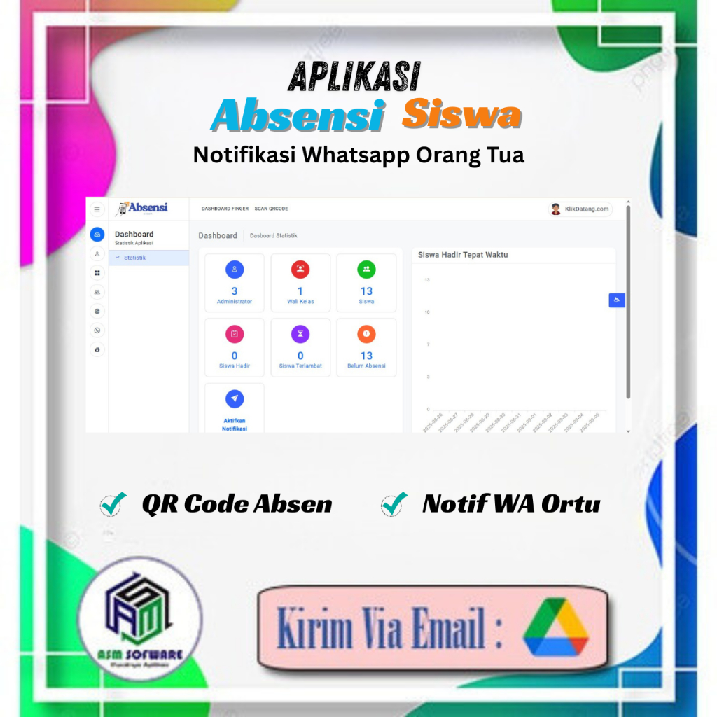 Jual Absensi Siswa QR Code ID Card Siswa Notif WA Orang Tua | Shopee ...