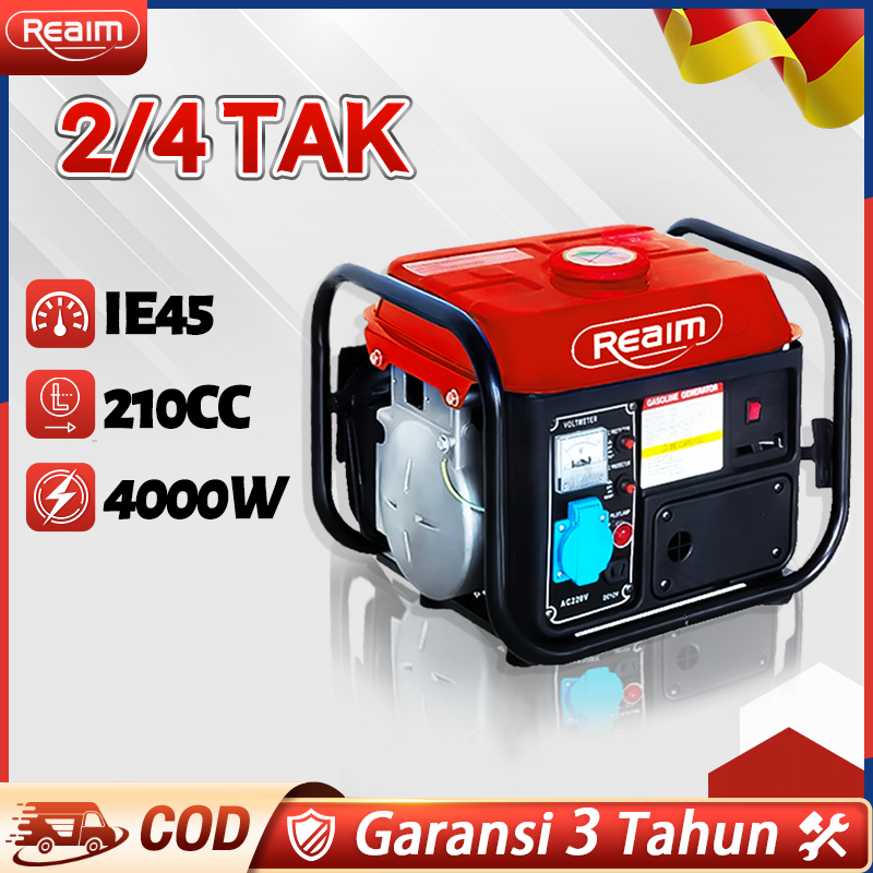 Jual REAIM Mesin Genset Power Pembangkit Listrik AVR 4000 Watt 63CC ...