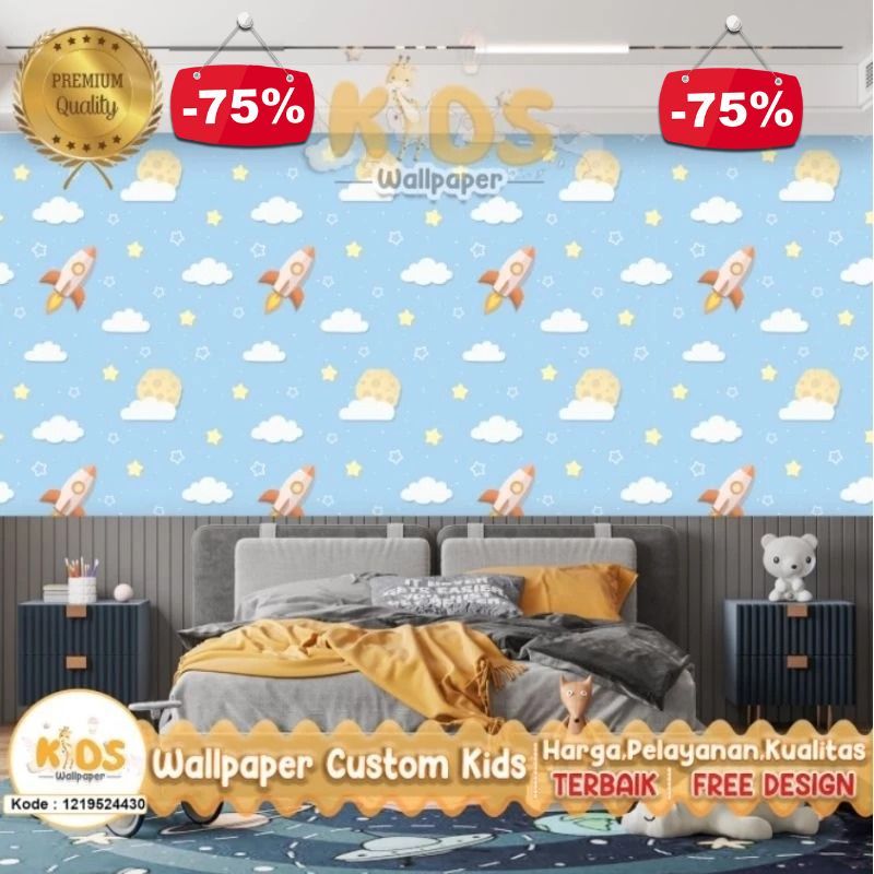 Jual Wallpaper Dinding Custom 3D Tema Motif Pattern | Animasi Hewan ...