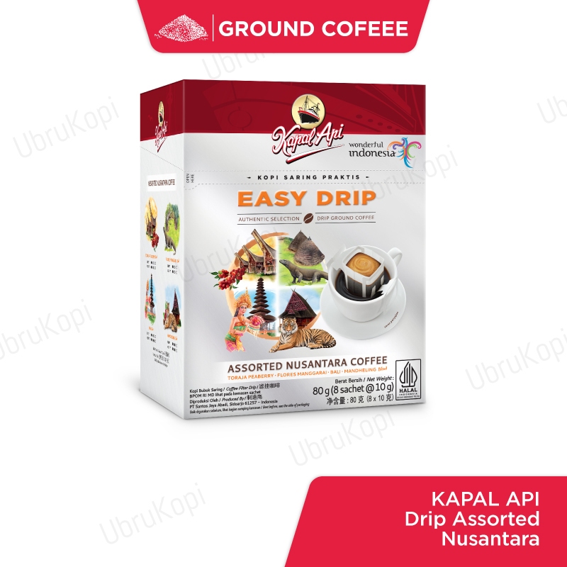Jual KAPAL API DRIP ASSORTED NUSANTARA 8 x 10GR | Shopee Indonesia