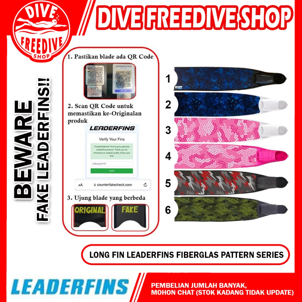 Jual Long Fin Leaderfins Fiberglass Strike Grey Sky Blue Cells Vanilla ...