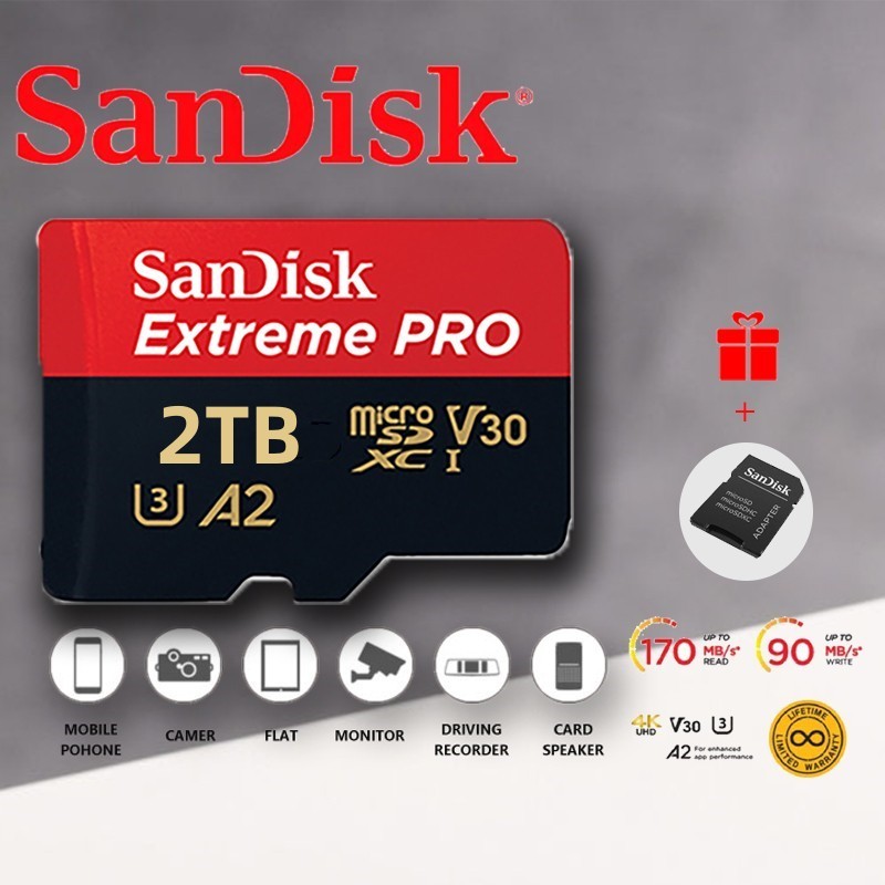 Jual SanDisk Micro SD Card Extreme PRO 128GB 256GB 512GB 1TB 2TB Memory ...