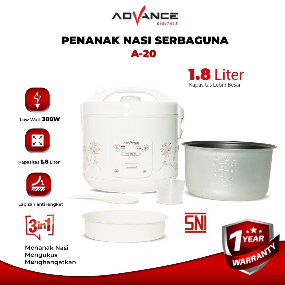 Jual Advance rice cooker A20 magic com multifungsi rice cooker 1.8 ...