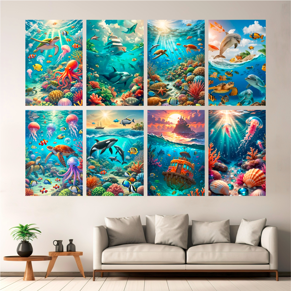 Jual Hiasan Dinding Bawah Laut | Poster Dinding Kayu Bawah Laut ...