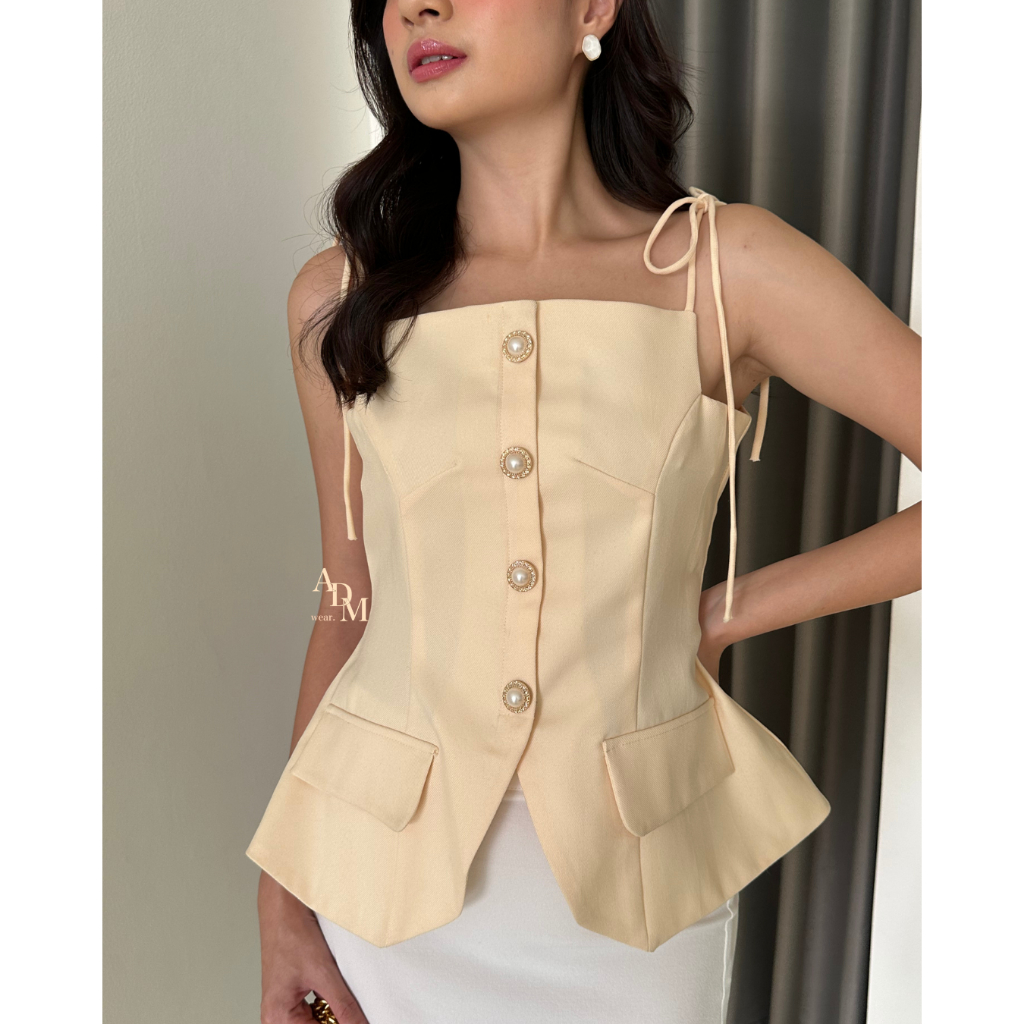Jual ADM || Naura Atasan Premium Collection Tali Ikat Di Pundak ...