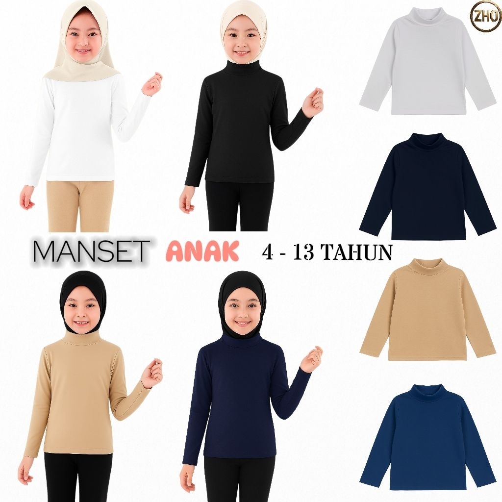 Jual ZHO - Manset Anak Lengan Panjang Premium | Manset Kaos Anak, Adem ...