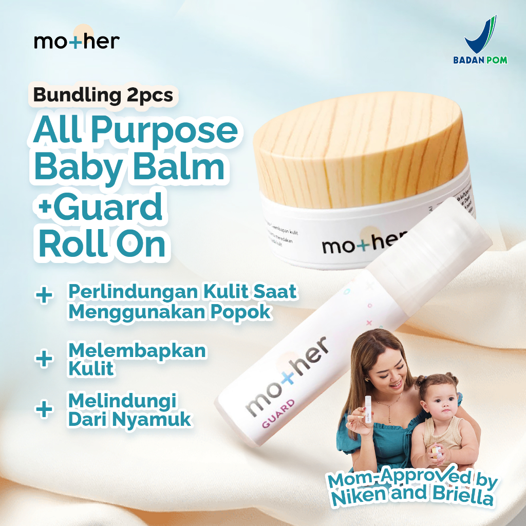 Jual Mo+Her Combo Balm & Guard (Multipurpose Balm & Guard Roll On ...