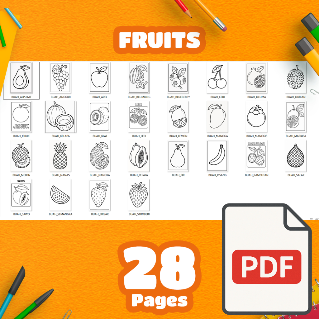 Jual Worksheet Mewarnai Anak TK/PAUD - Lembar Mewarnai Anak (File Siap ...