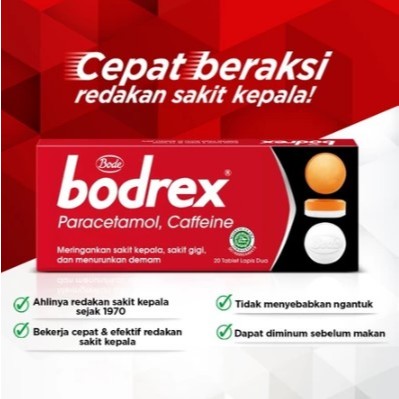 Jual Bodrex 1 Box Isi 2 Strip 20 Tablet/bodrex biasa/bodrex merah ...