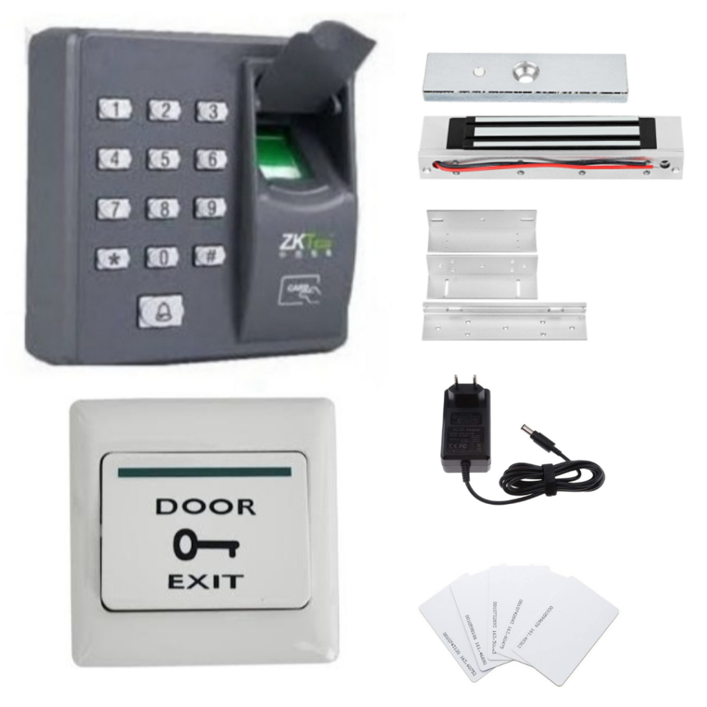 Jual Zkteco x6 paket akses door fingerprint access control rfid 125khz ...